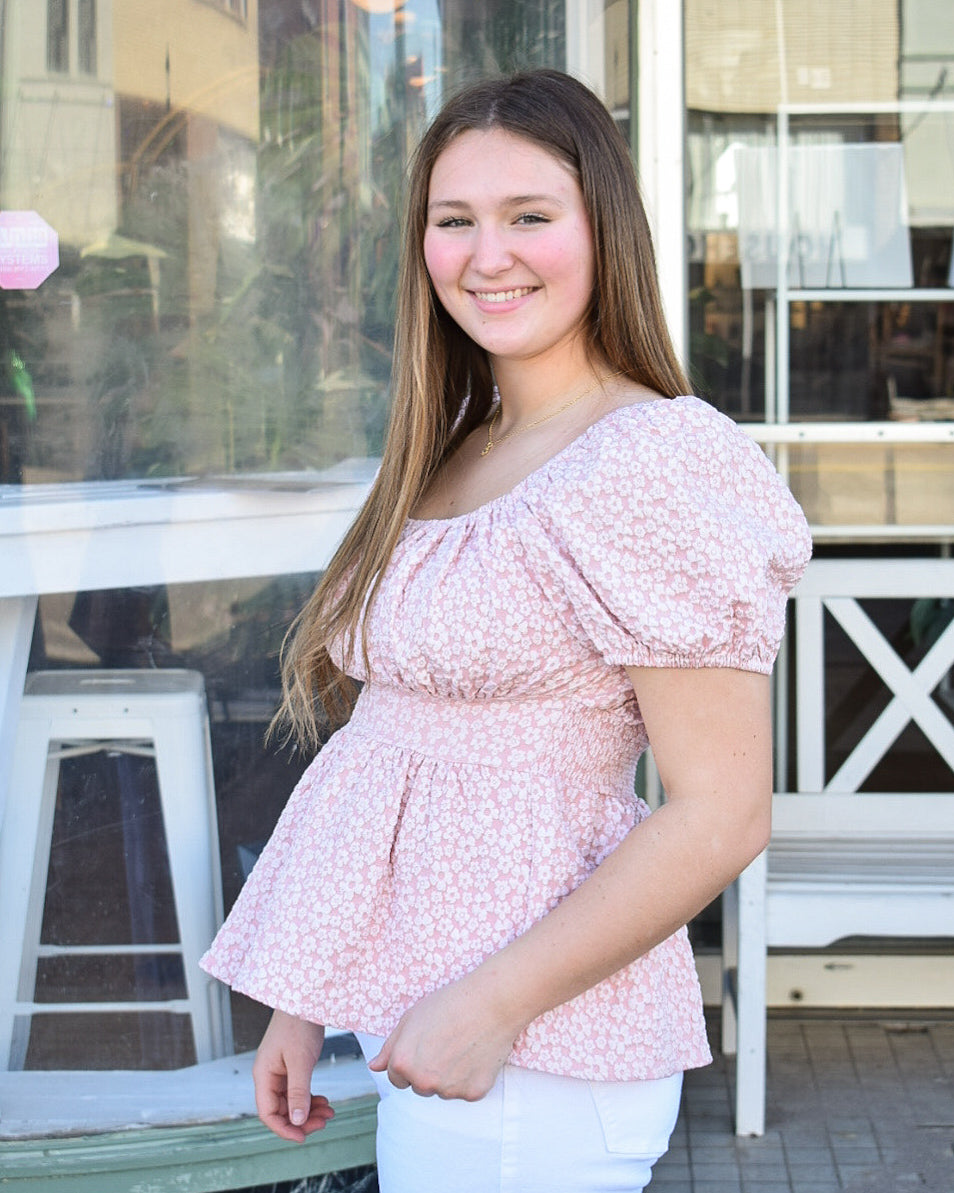JAYLA BABYDOLL TOP - PINK – Salty Lime Boutique